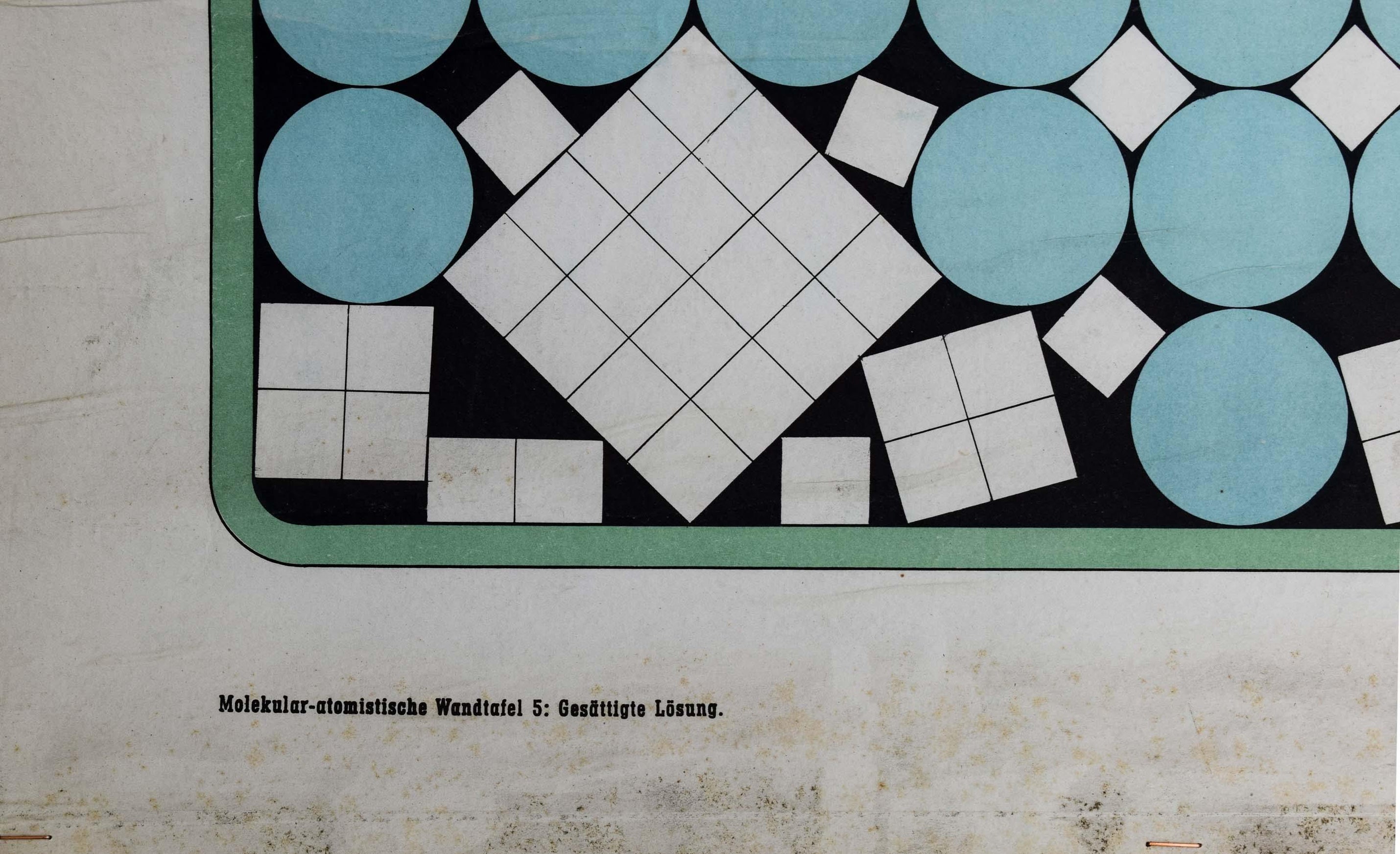 Chemical Solution, Vintage Chemical Wall Chart, 1950